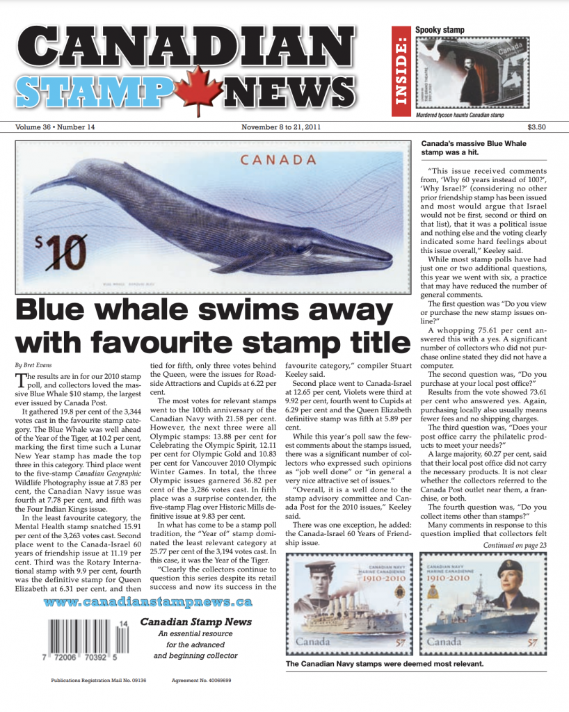 2021 CSN Stamp Survey now open - Canadian Stamp News