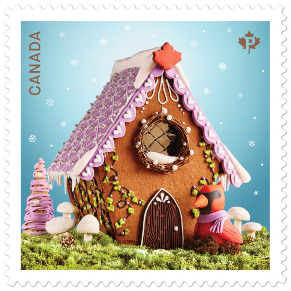 Holy Family and whimsical gingerbread houses on holiday stamps ...
